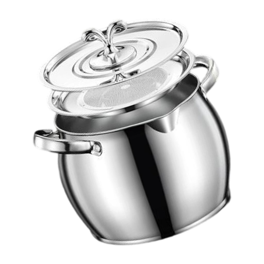 Емкость для сала из нержавеющей стали с ситечком-4 л