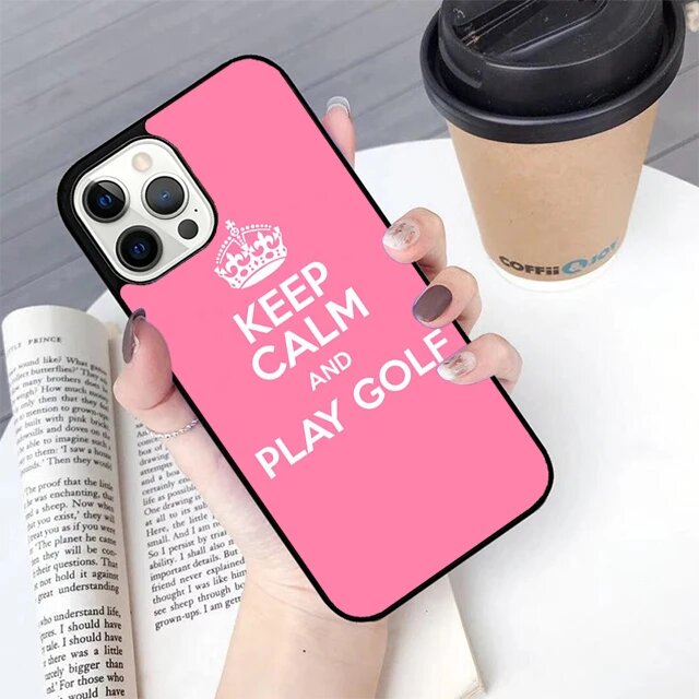 Чехол для телефона Autumu Keep Calm And Play Golf для iPhone 17 Розовый, 009, for iPhone 17pro max