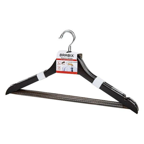 Вешалка напольная Brabix 3 шт, дерево