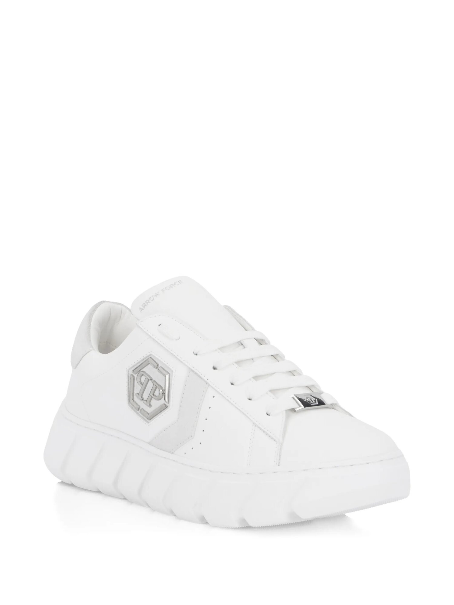 Кроссовки PHILIPP PLEIN Hexagon Force, размер 47, бежевый/белый — фото 1