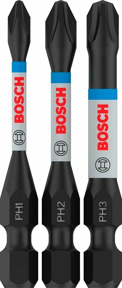 Bosch PRO PH Impact 2608522491, Набор отверток PH1/2/3 50 мм 3 шт.