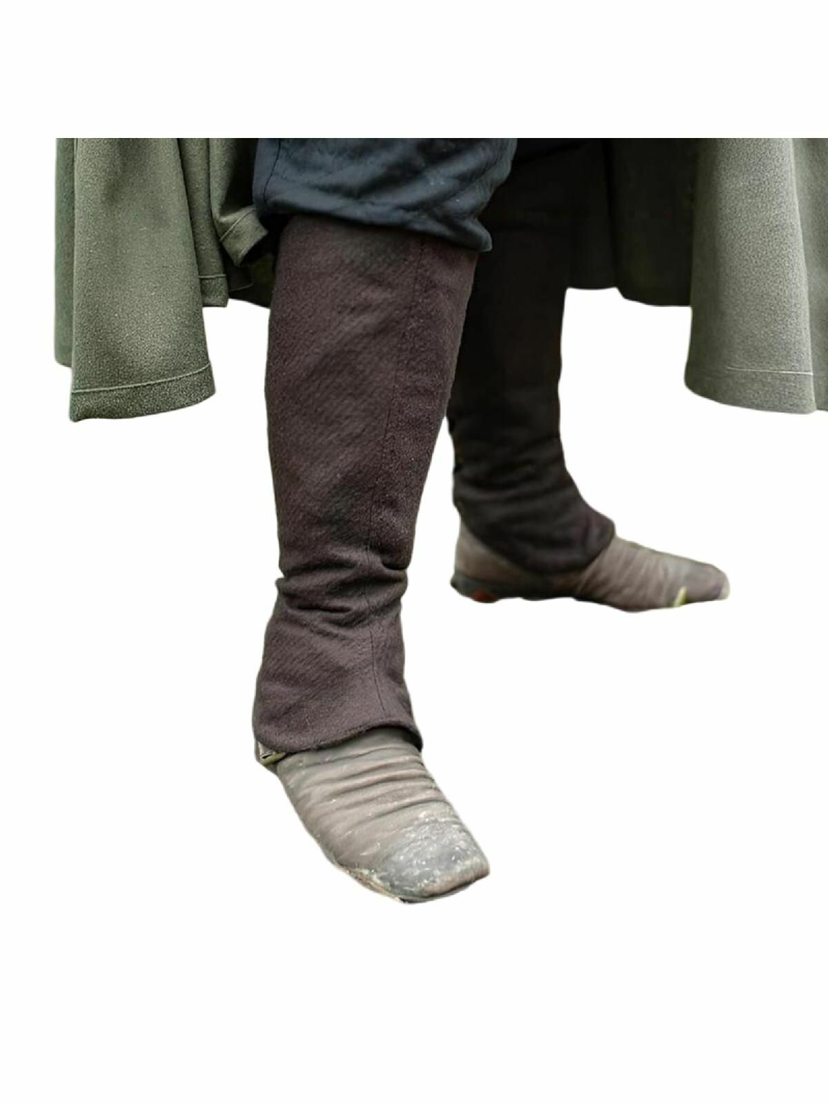 Кожаные наголенники для костюма, Темно - коричневый