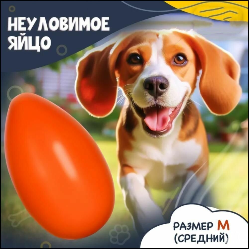 Игрушка-мяч для собак 'Неуловимое яйцо'5см