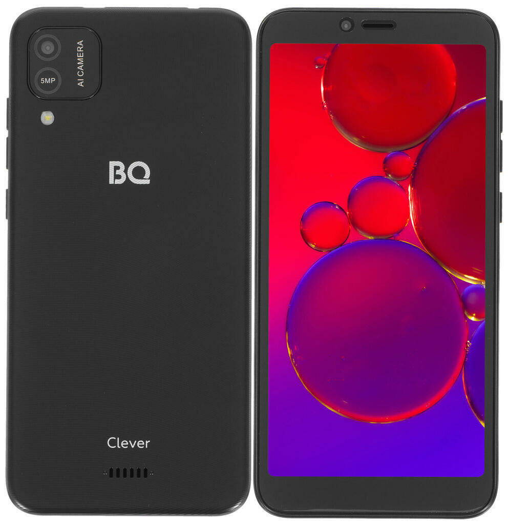 5.7" Смартфон BQ 5765L Clever 16 ГБ (5765L Clever) черный - 4 х 2 ГГц, 3 Гб, 2SIM, IPS, 1440x720, камера 5 Мп, 4G, GPS, 2700 мА*ч