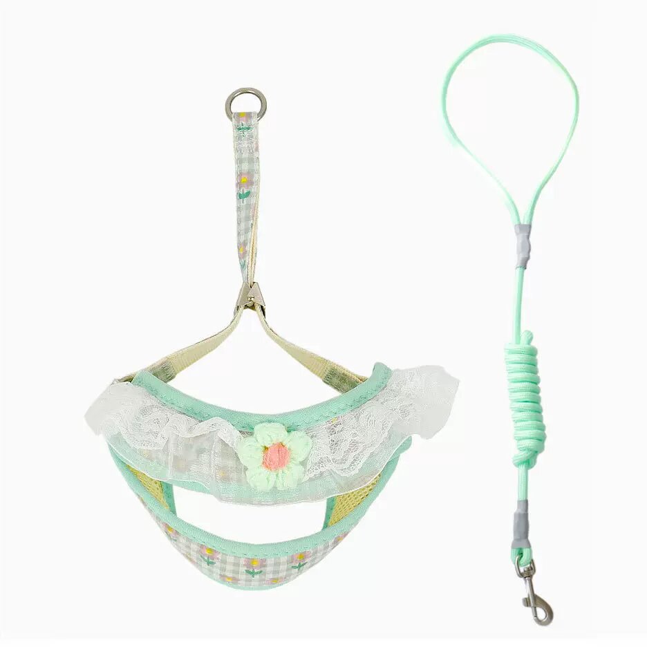 Поводок-шлейка Y-образной формы для маленьких собак и кошек, милый поводок-жилет для выгула собак пород тедди, бишон,