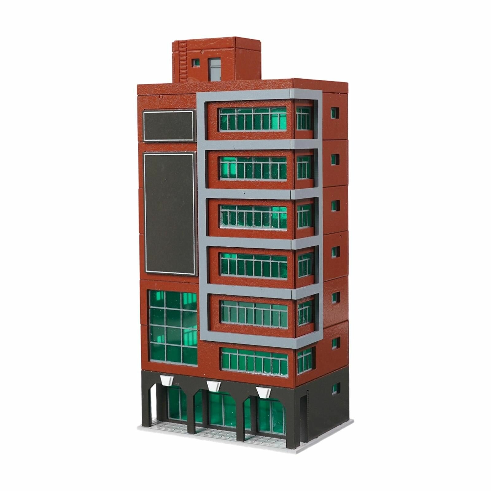 Макет современного городского здания в масштабе 1:150 для диорам, легкая сборка, реалистичный декор для песочного стола и железнодорожного ландшафта.