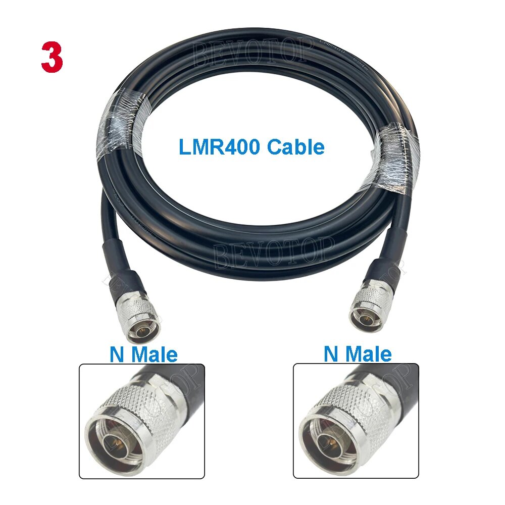 BEVOTOP Коаксиальный кабель N-N LMR400 20M, N Male to N Male