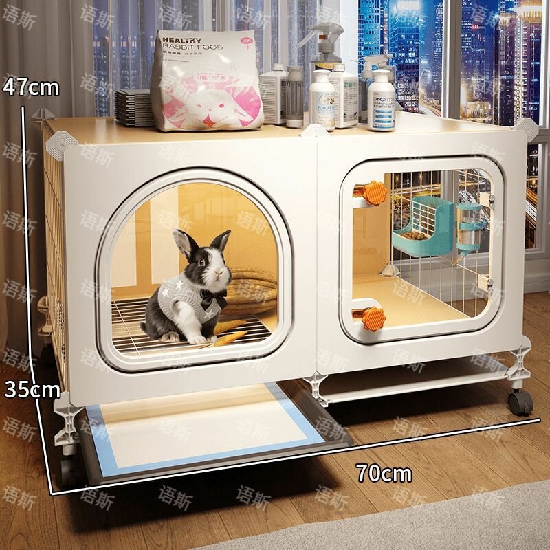 Большая клетка для домашних кроликов с интегрированным туалетом, дом для домашних кроликов, клетка для морских свинок и карликовых кроликов