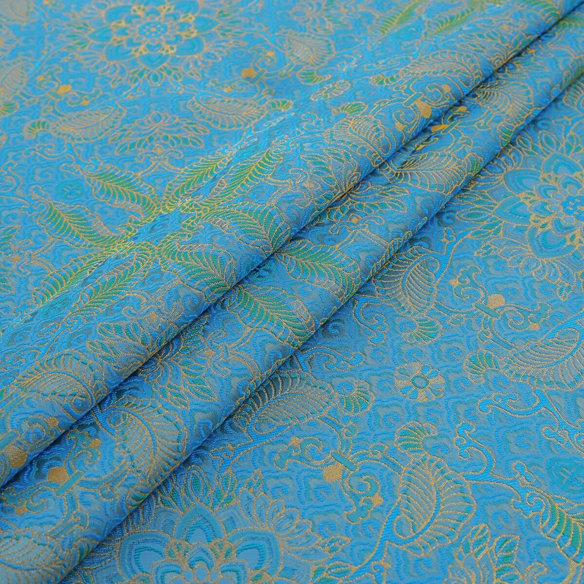 FS044 Cailin Bao Xianghua Имитация Сунь Брокат Жаккард Сатиновая Ткань Новый Китайский Стиль Верхняя Брокатная Ткань для Одежды