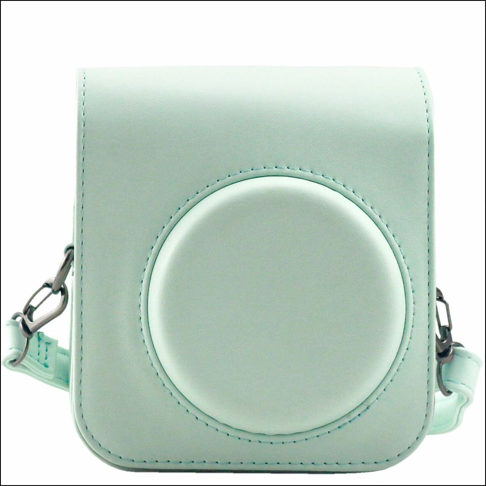 Чехол для фотоаппарата Fuji Instax mini 12, с карманом для аксессуаров и регулируемым ремешком, Зелёный