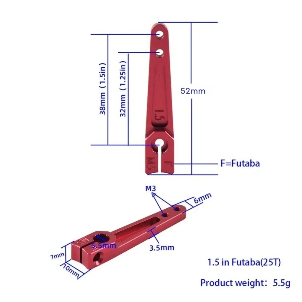 Сервопривод Futaba 1.5 in красный, 5.5g