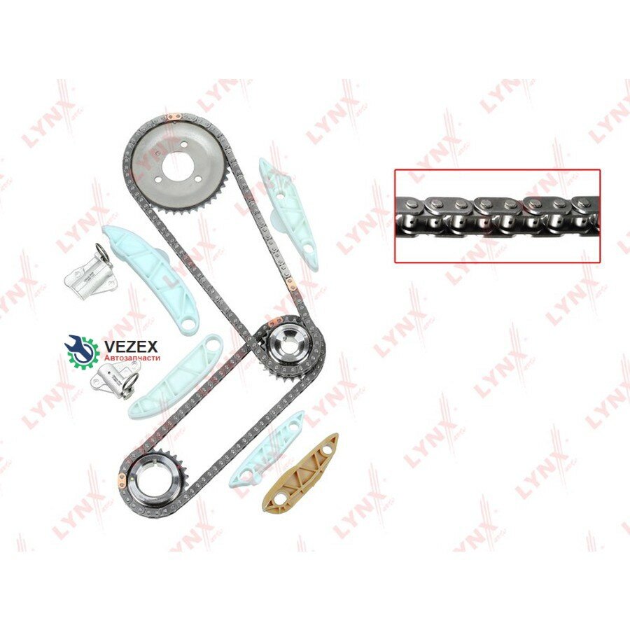 LYNXAUTO TK0121 Комплект цепи ГРМ Hyundai ix35 (LM) 10-15 / Santa Fe (CM, DM, TM) 06- / Tucson (TL) 15- / Kia Sorento (XM, UM) 09- / Sportage (SL) 10-15 / [D4HA] [D4HB] Дизель