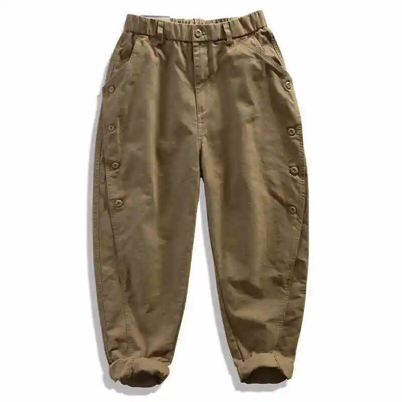 Мужская японская уличная одежда, тяжелые брюки-карго, повседневные армейские зеленые брюки цвета хаки в стиле хип-хоп, модные мужские брюки высокого качества