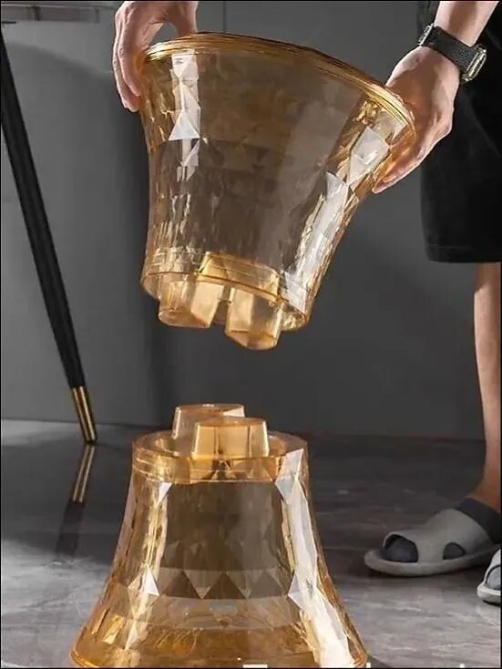 Табурет прозрачный пластиковый для дома и общественных мест, 31x47 см, бескаркасный — фото 1