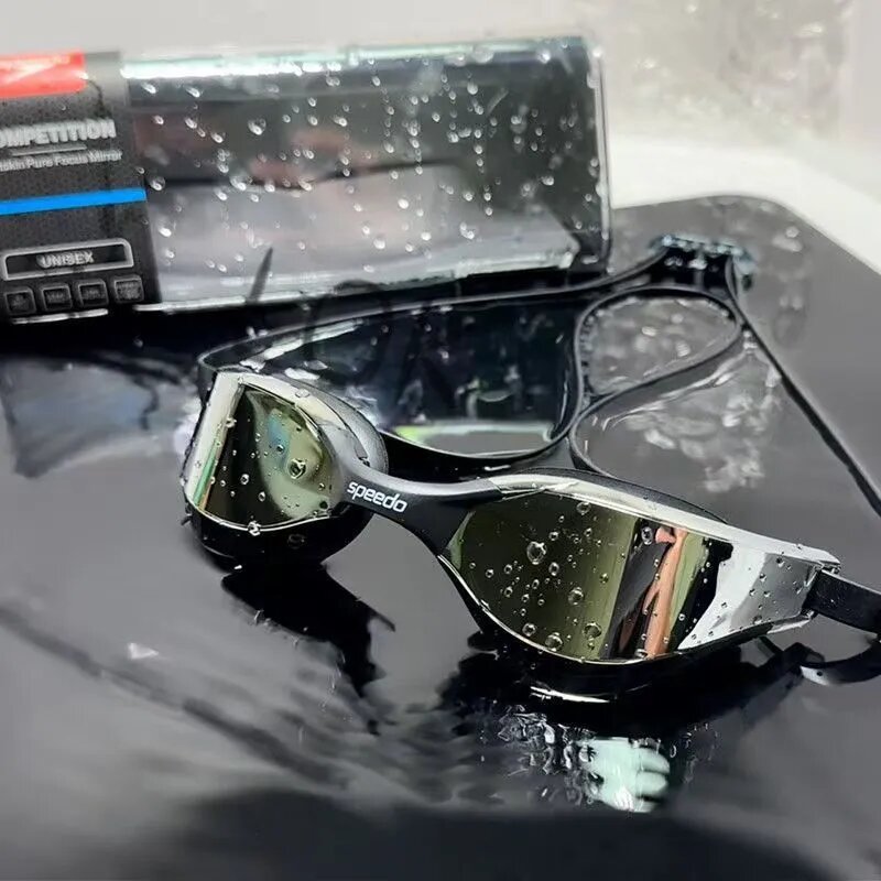 Speedo Очки для плавания Unisex зеркальные для соревнований и тренировок, универсальный размер
