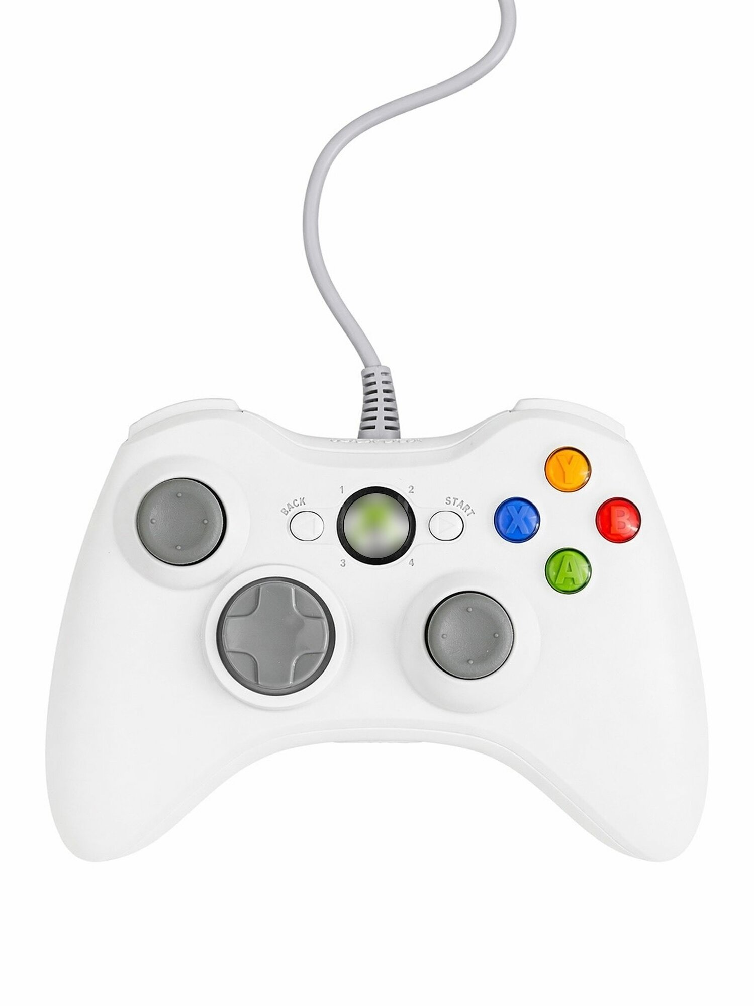 Геймпад Xbox 360 / Xbox 360 геймпад / Джойстик Xbox 360, Проводной, белый