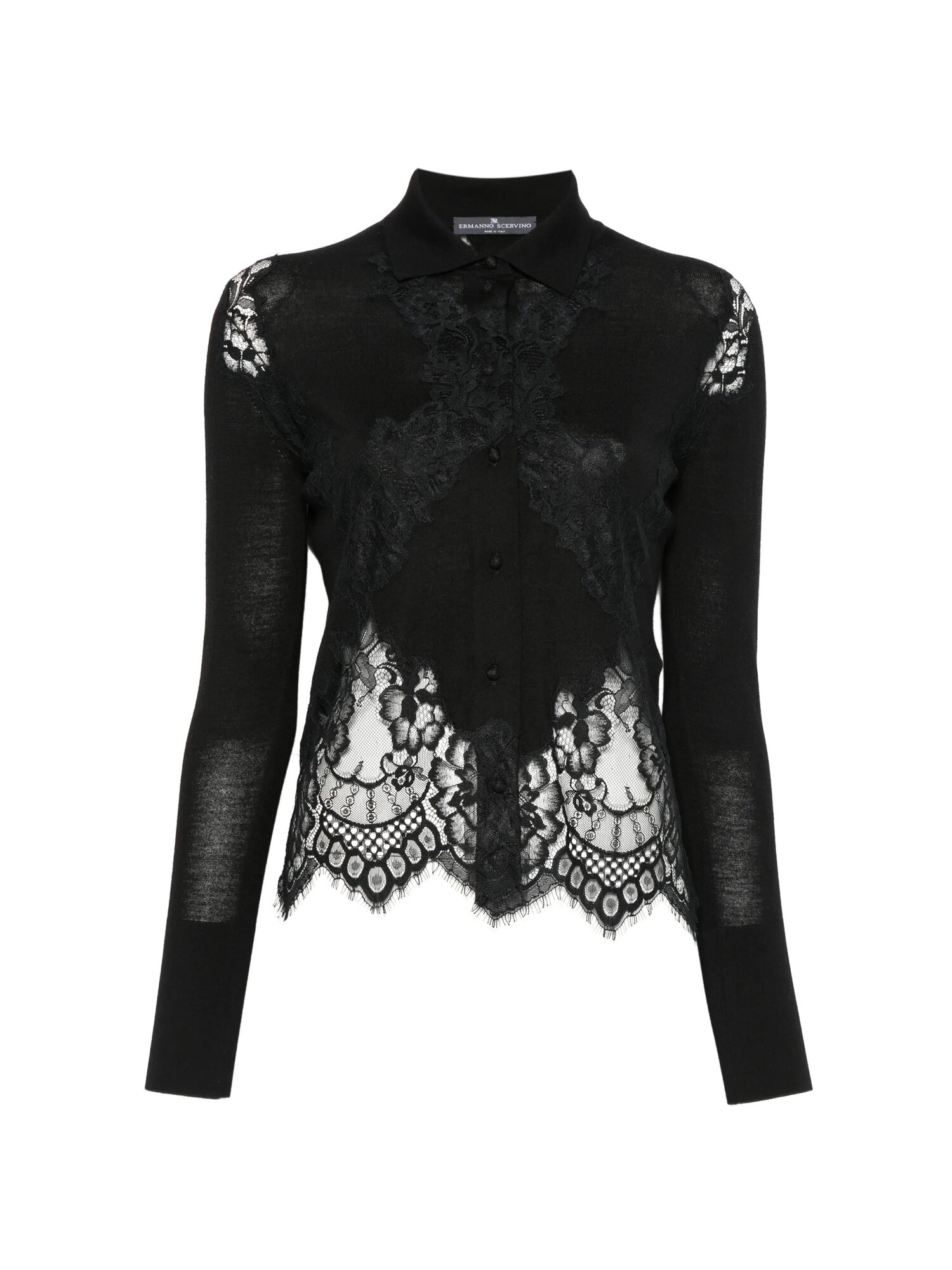 Кардиган Lace-panelled button-up cardigan