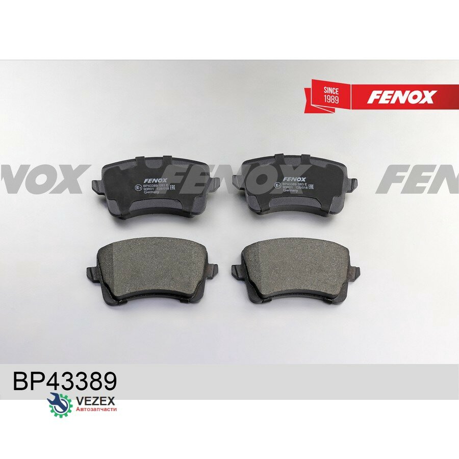 FENOX BP43389 BP43389 колодки тормозные дисковые задние!\ Audi A4/A5 1.8-3.2, 2.7tdi, 07>