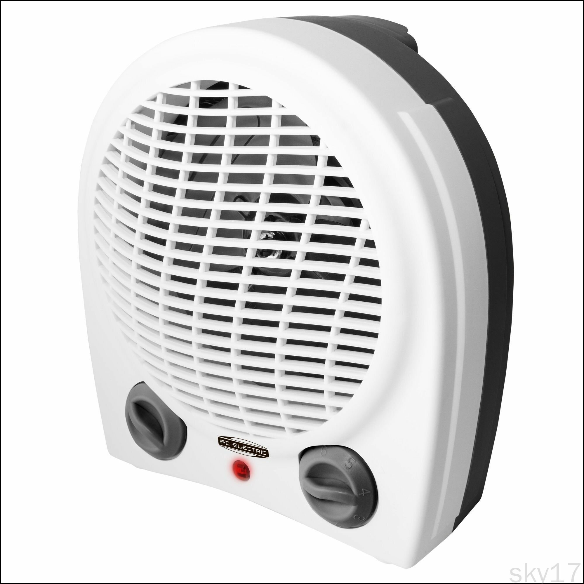 Тепловентилятор AC ELECTRIC AFH/S-3320W, белый/серый, 2000 Вт, 2 режима нагрева, для площади до 25 кв. м.