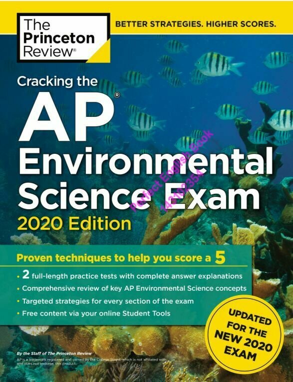 Cracking the AP Environmental Science Exam, 2020 Edition: Practice Tests & Prep for the NEW 2020 Exam Reprinted books