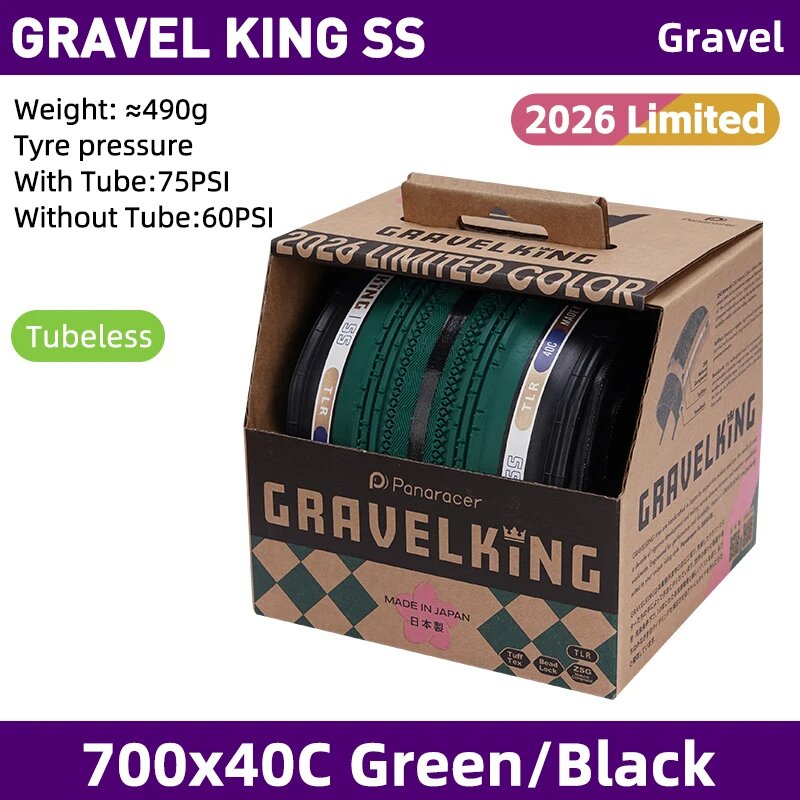 Panaracer Gravel King SS 700x40C Green/Black Tubeless
