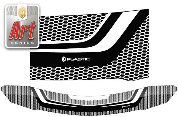 Дефлектор капота для Mazda Demio 2007-2014 Серия Art графит