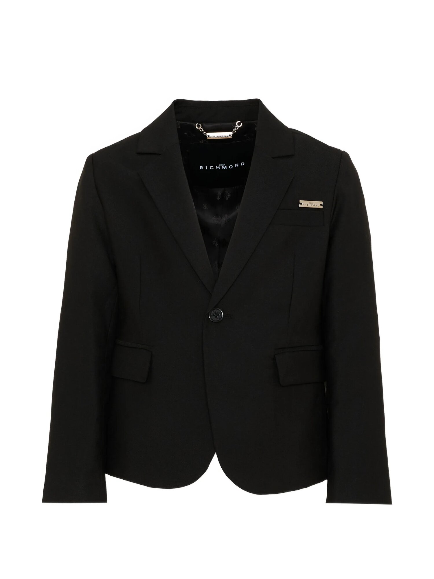 Пиджак Logo-embroidered single-breasted blazer