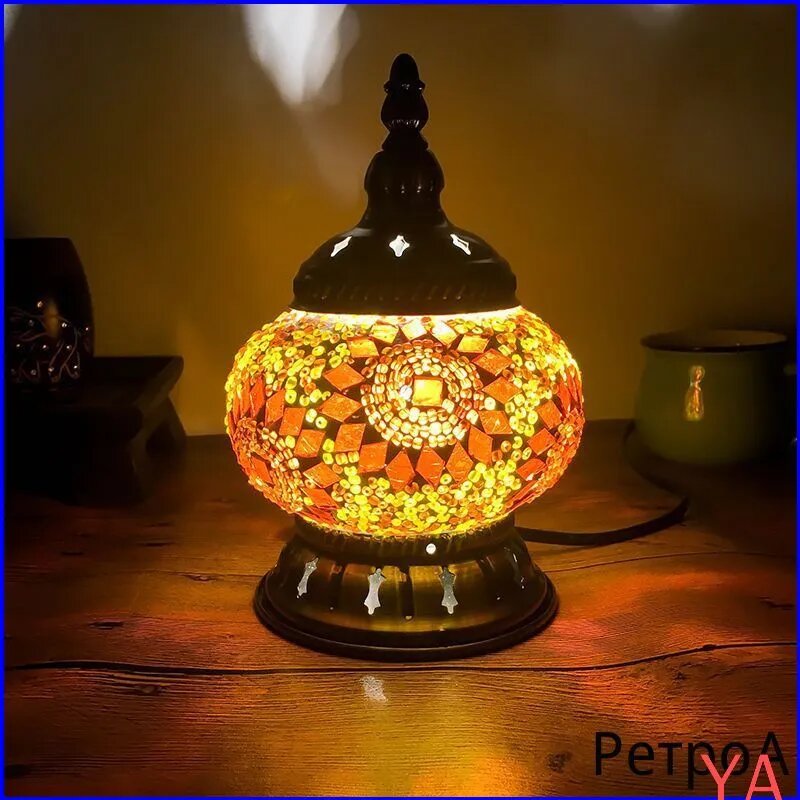 Лампа настольная, Мозаичная, Турецкий, РетроA PT660A