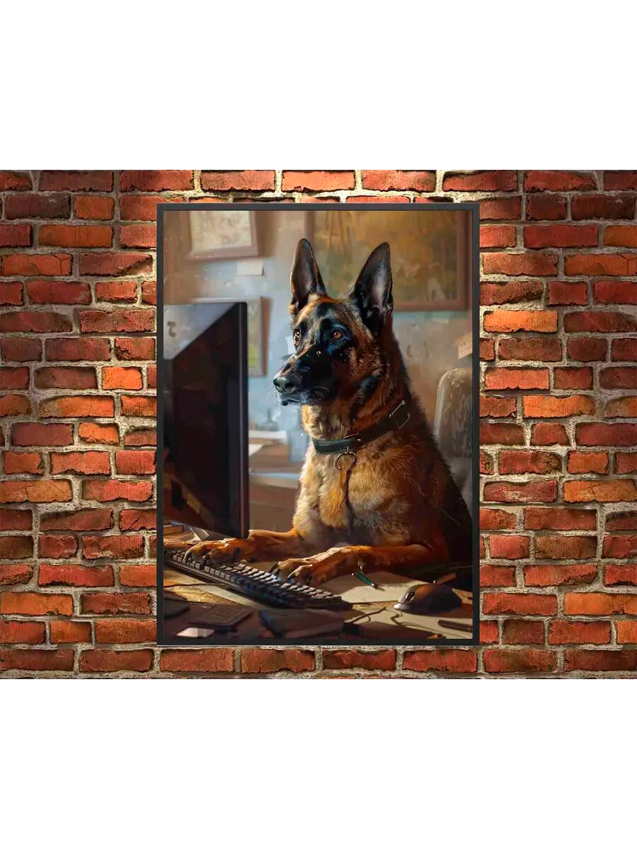 Бельгийский пес-программист Малинуа 4, Плакат 30x42см