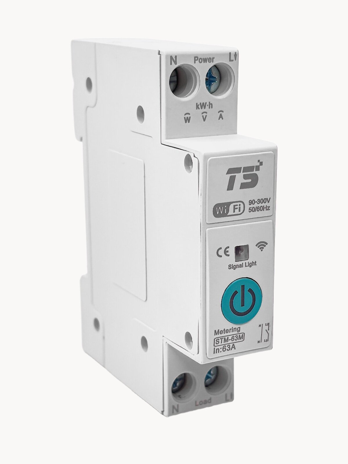 Умный выключатель с Алисой на din рейку, 63А, система умный дом Smart life Tuya, автомат wifi, мониторинг электроэнергии