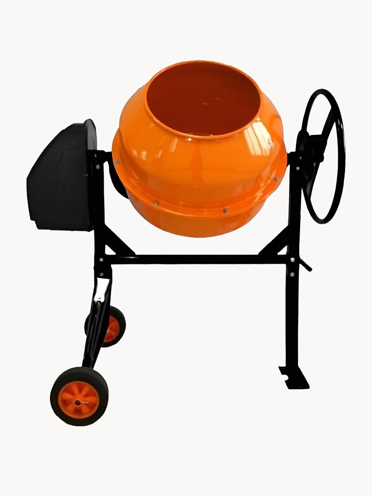 Бетономешалка электрическая строительная "MASTER" БМ-125Т, бетоносмеситель 125л, чугунный венец