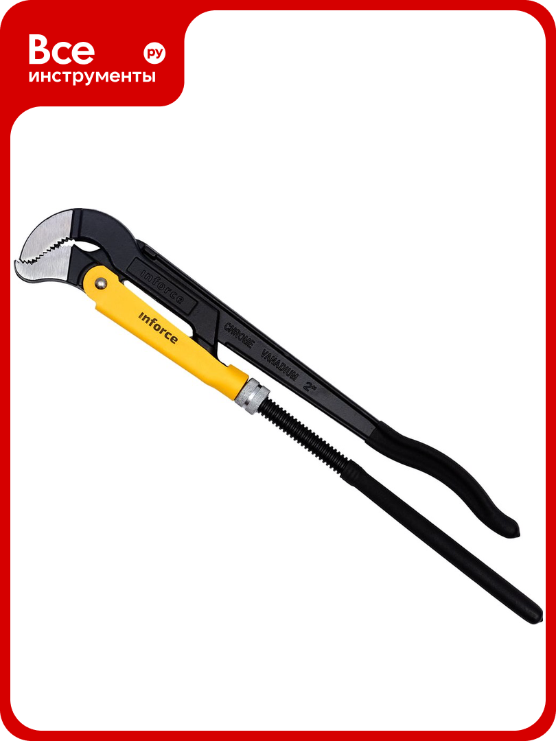Трубный рычажный ключ Inforce №3 тип S 06-05-116, для труднодоступных мест