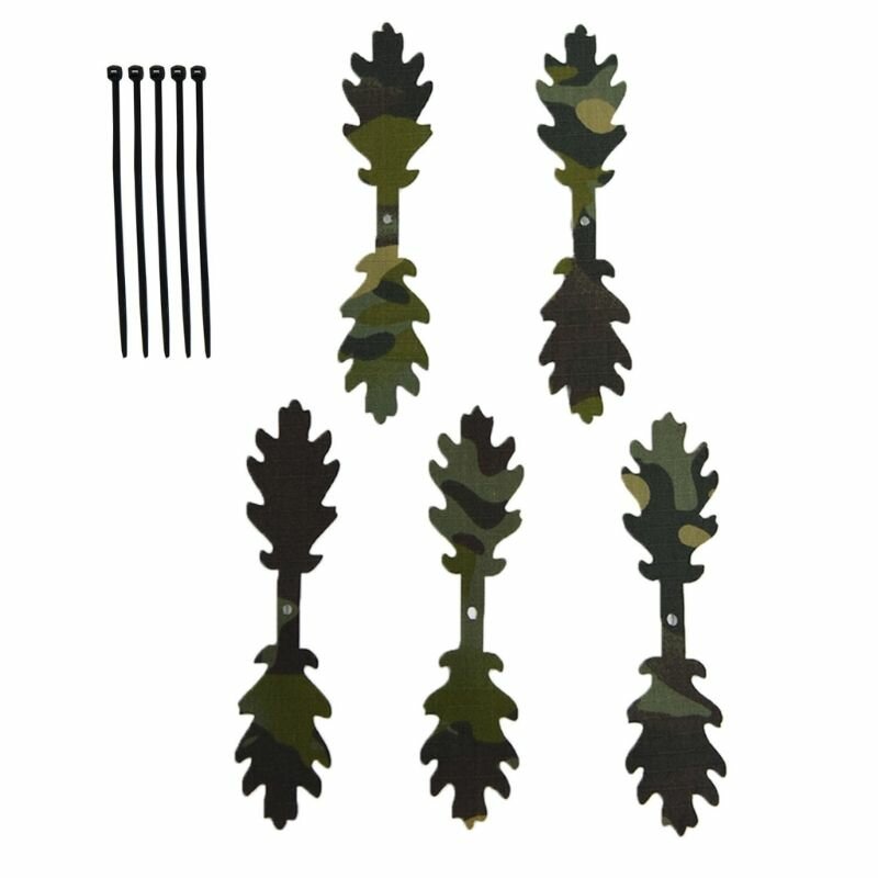 (1 набор, 5 шт.) Маскировочные ленты для шлема лесной камуфляж