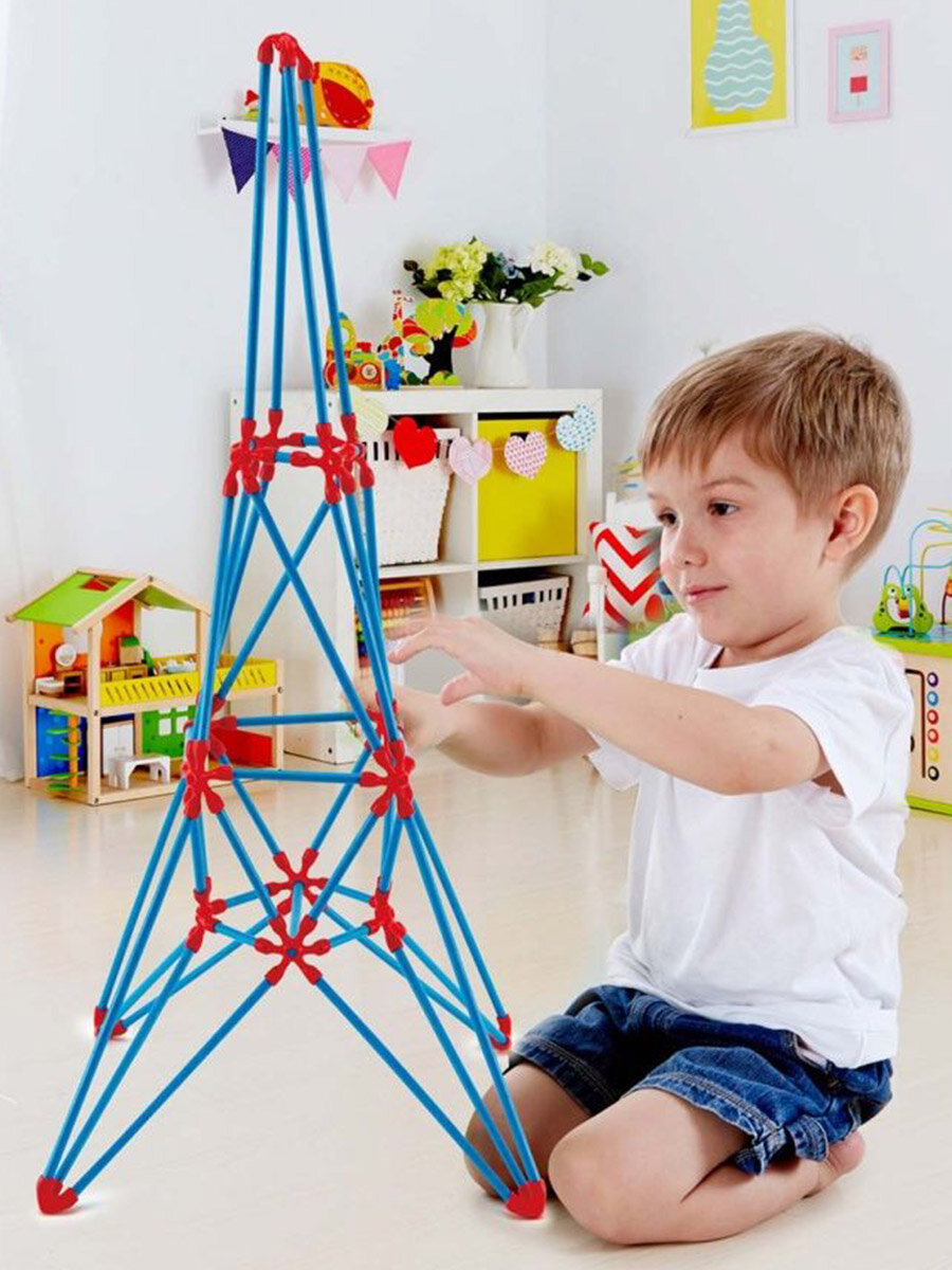 Конструктор из бамбуковых палочек для детей Hape "Эйфелева башня" E5563_HP