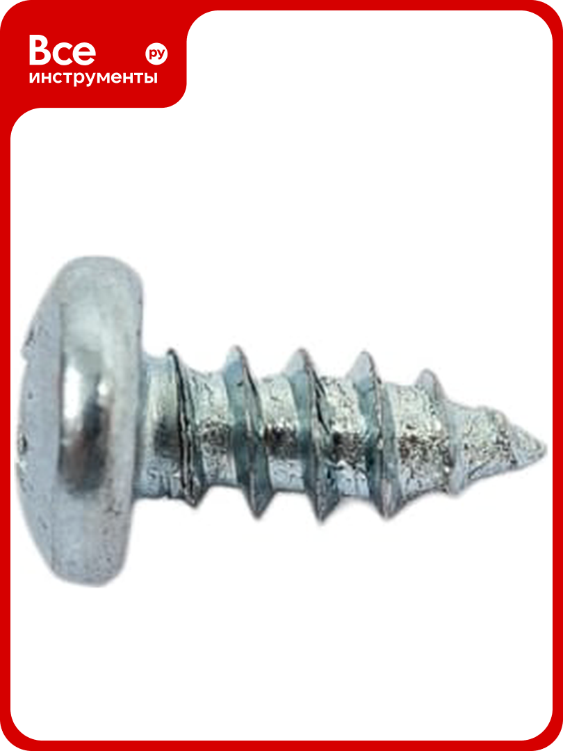 Шуруп с полукруглой головкой креп-комп DIN7981 2,9х6,5 2500шт шп2965ф из стали с оцинкованным покрытием Phillips шлицем