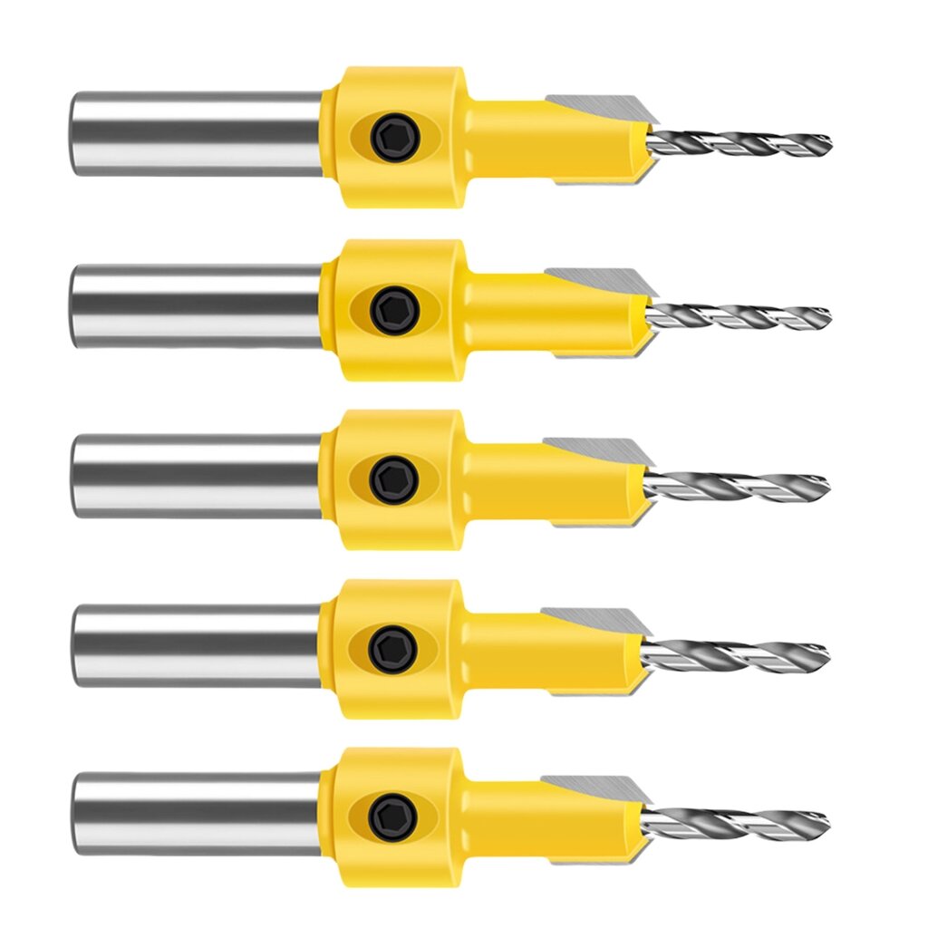 5/7 шт 8 мм Деревообрабатывающее Зенкерное Сверло С Перфоратором Отверстие В Головке Дрель Для Шуруповерта Шаг Крепления Сверла Аксессуары