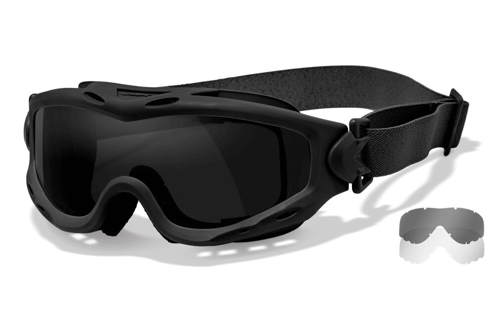 Очки-маска Wiley-X Spear, цвет Matte Black, Grey/Clear Lens (SP29B)