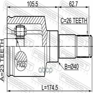 Шрус внутренний левый Febest арт. 2111-cb320atlh