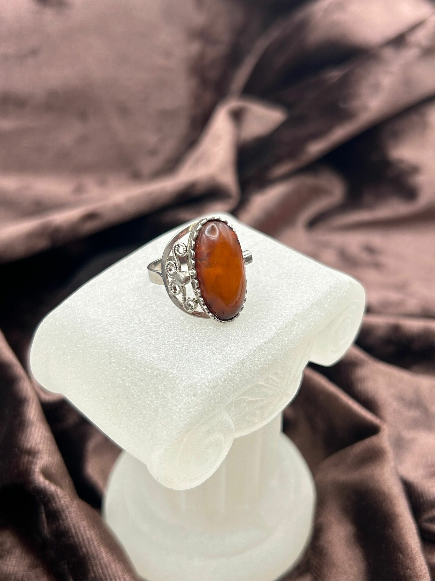 Кольцо, янтарь