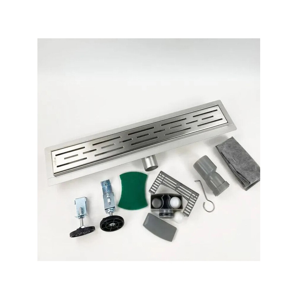 Трап душевой Vieir DL85 с сухим затвором, серый металлик