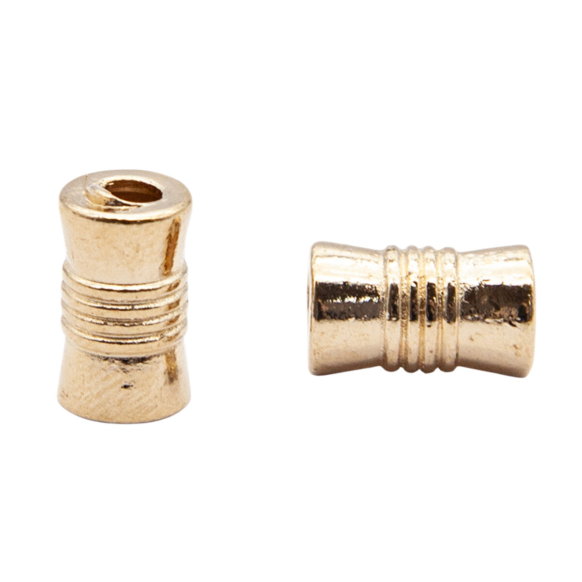 Наконечник 'Цилиндр' d=3/5 мм, 12*7 мм, металл (золото), 20 шт, айрис, 0305-5012