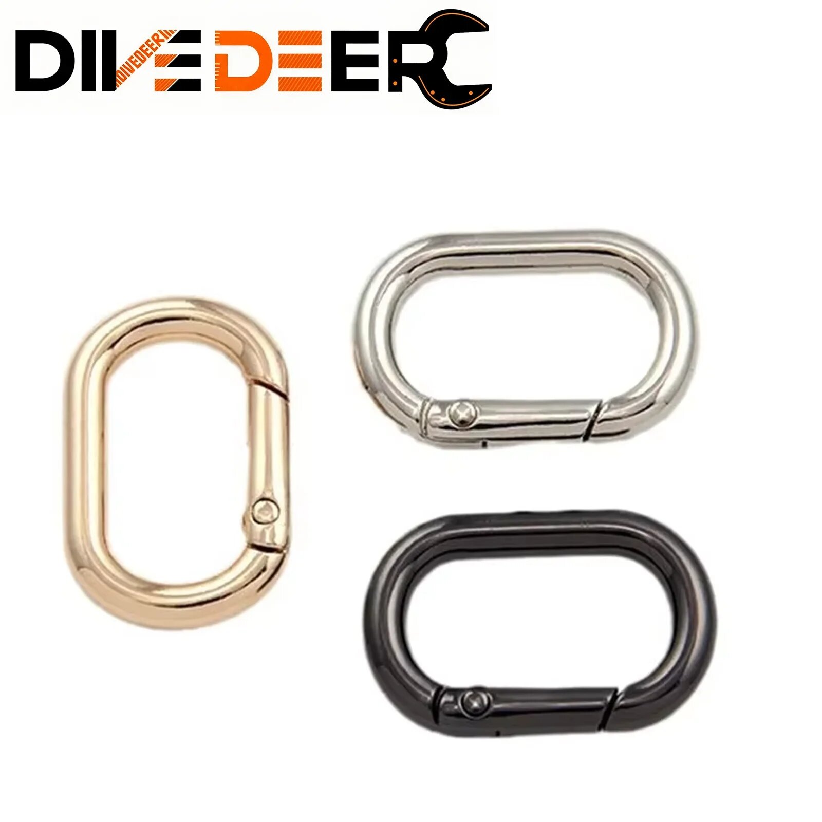 Кольца металлические DIVIDEER, 19.5 мм, Gold, 2 шт.