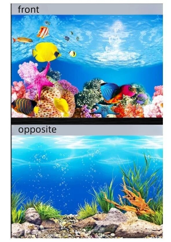 3D фон для аквариума Ocean Plants, 40x82cm, Model A