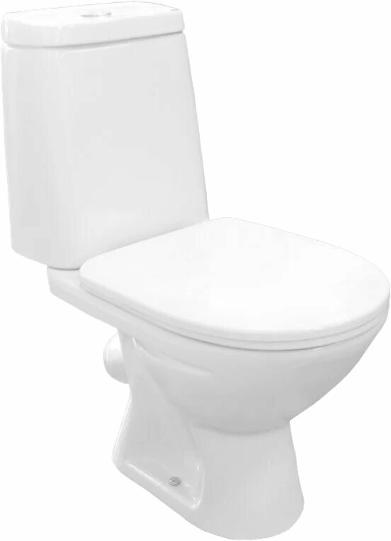 Унитаз-компакт напольный Rosa Сканди 4630055553945 фарфоровый, белый, глянцевый, овальный, с нижним подводом, сиденье для унитаза в комплекте