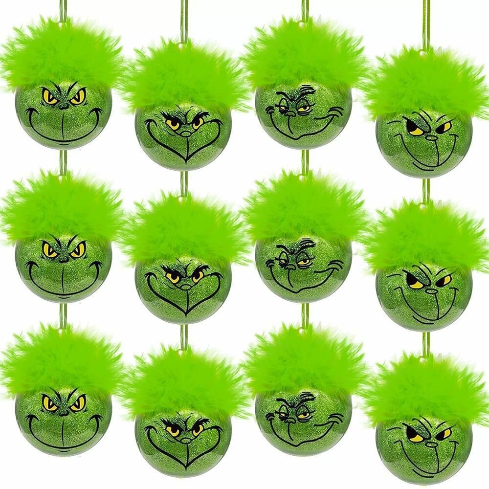 Декоративные новогодние фенечки на Новый год 2026 и Рождество набор 12 шт