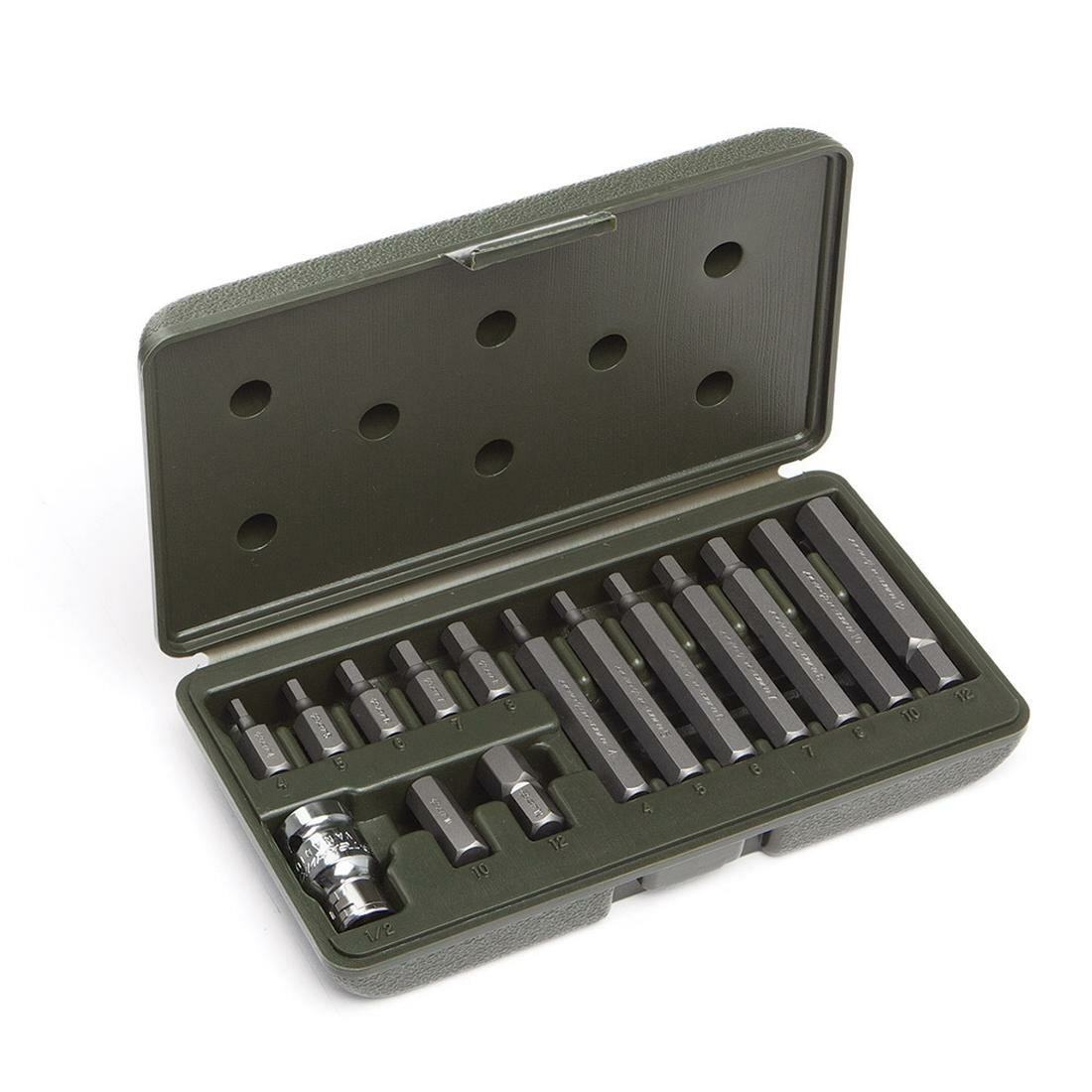 Набор вставок шестигранных 3/8, длина 30 мм и 75 мм, 15 предметов 626595