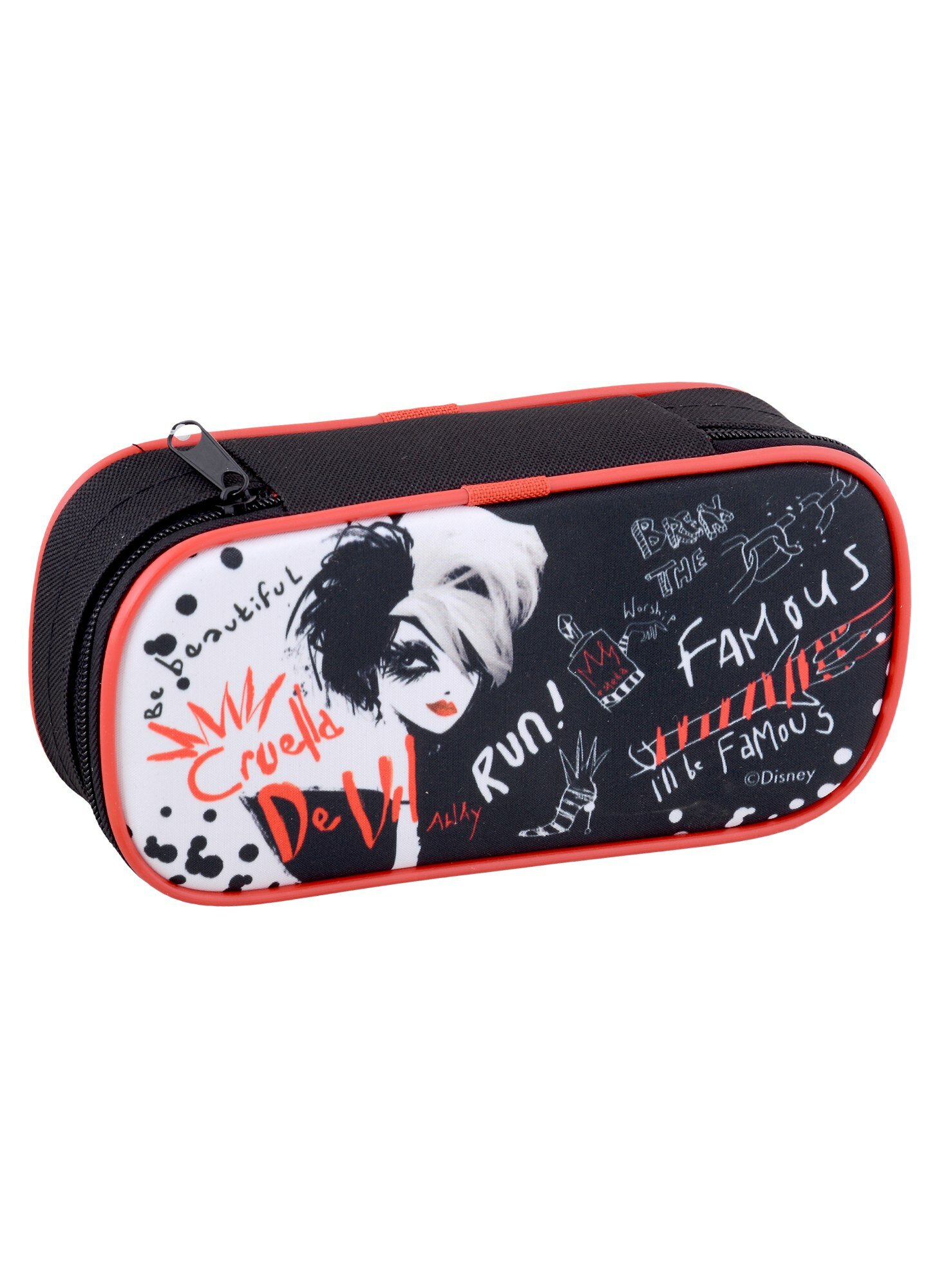 Пенал-косметичка "Круэлла" 20,5*9,5*4,5 молния, ткань