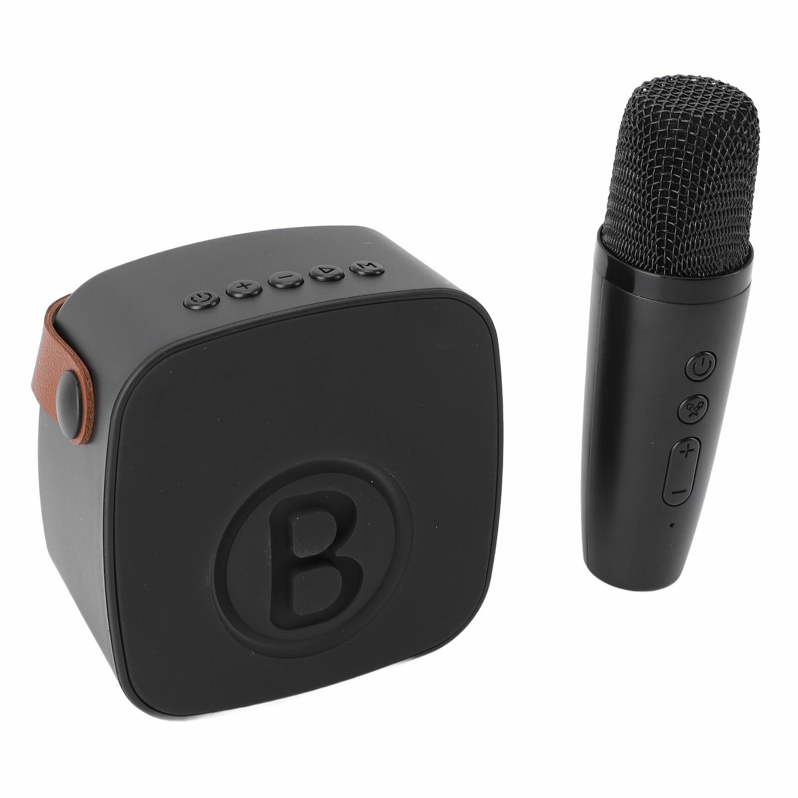 Портативная блютуз караоке-колонка для детей, мини-караоке машина, черный, с микрофоном, подходит для путешествий и семейных встреч