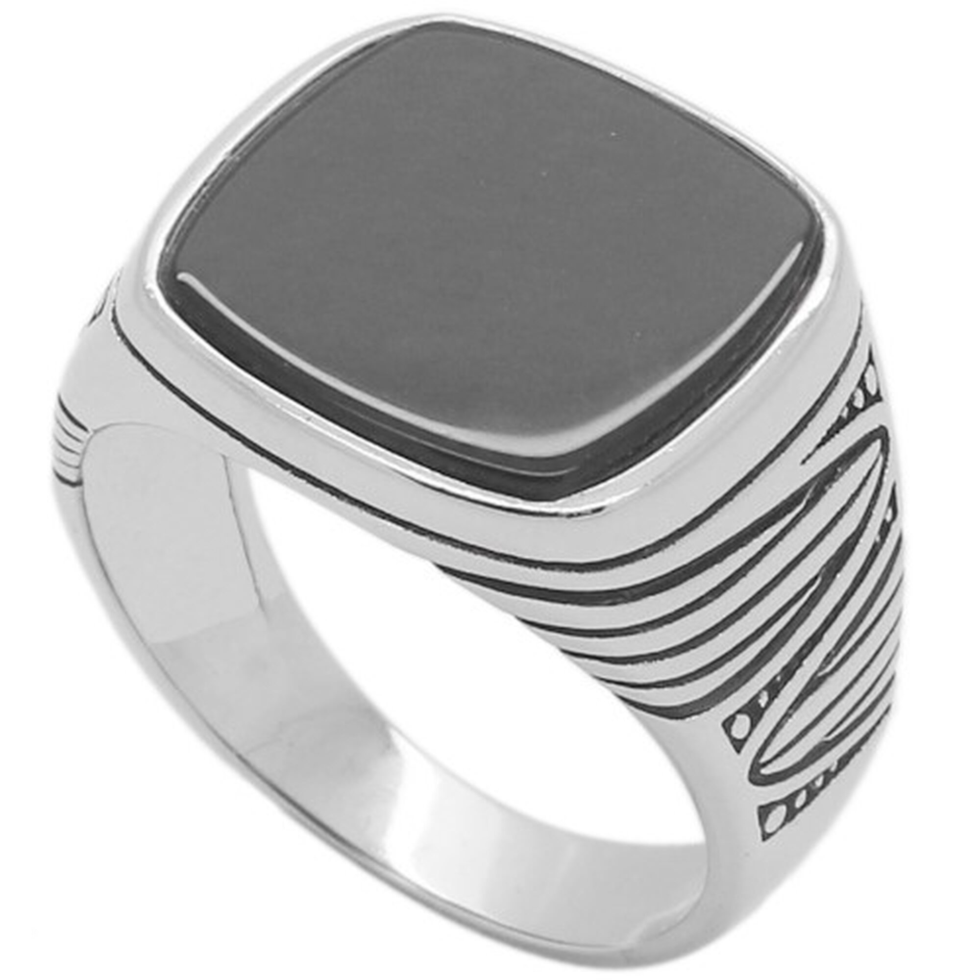 Печатка, серебро, 925 проба, родирование, агат