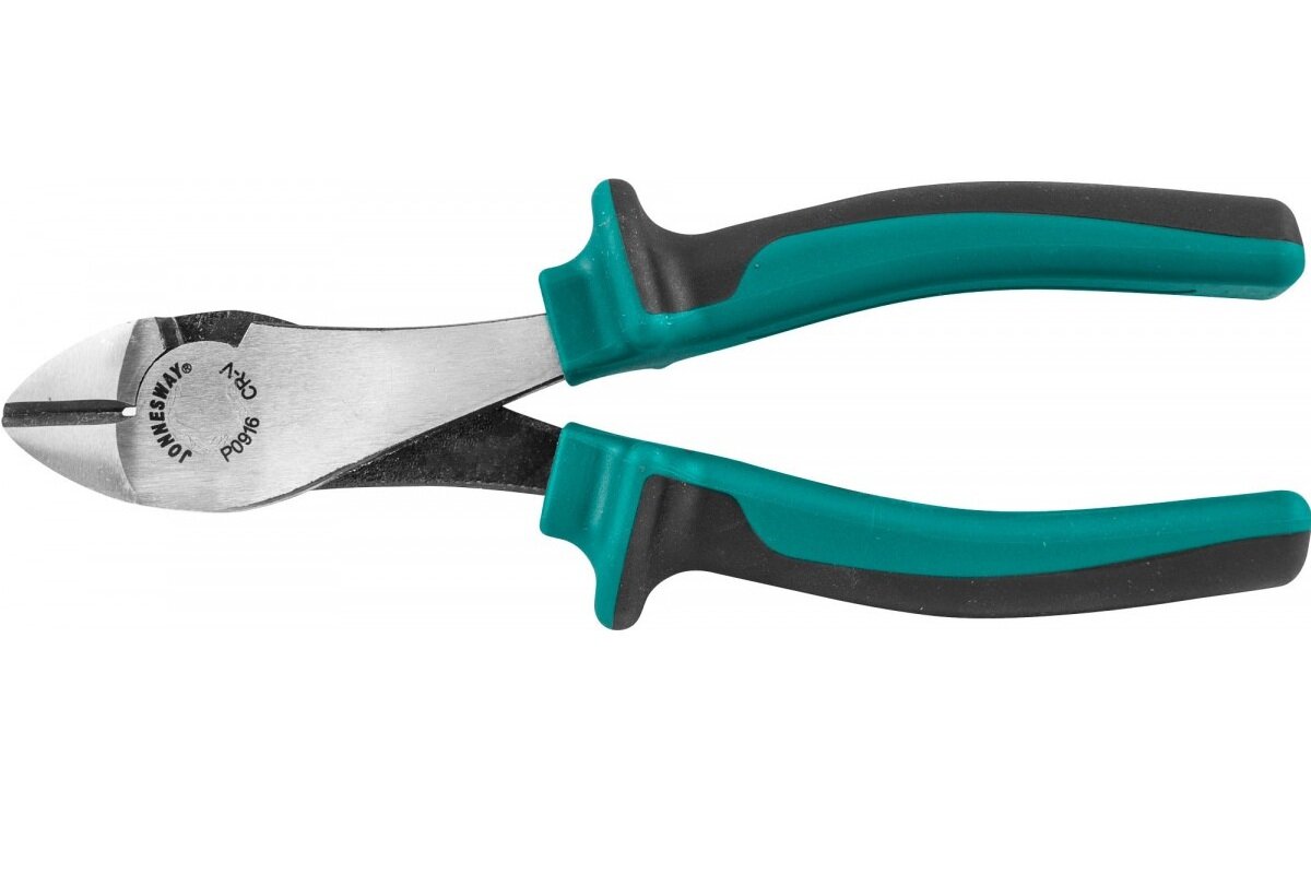 Бокорезы 160 мм Jonnesway P0916, 49398, с увеличенными рычагами и двухкомпонентными рукоятками